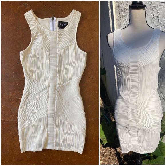 Nasty Gal | Dresses | Nasty Gal Bodycon Dress Medium Sleeveless White ...